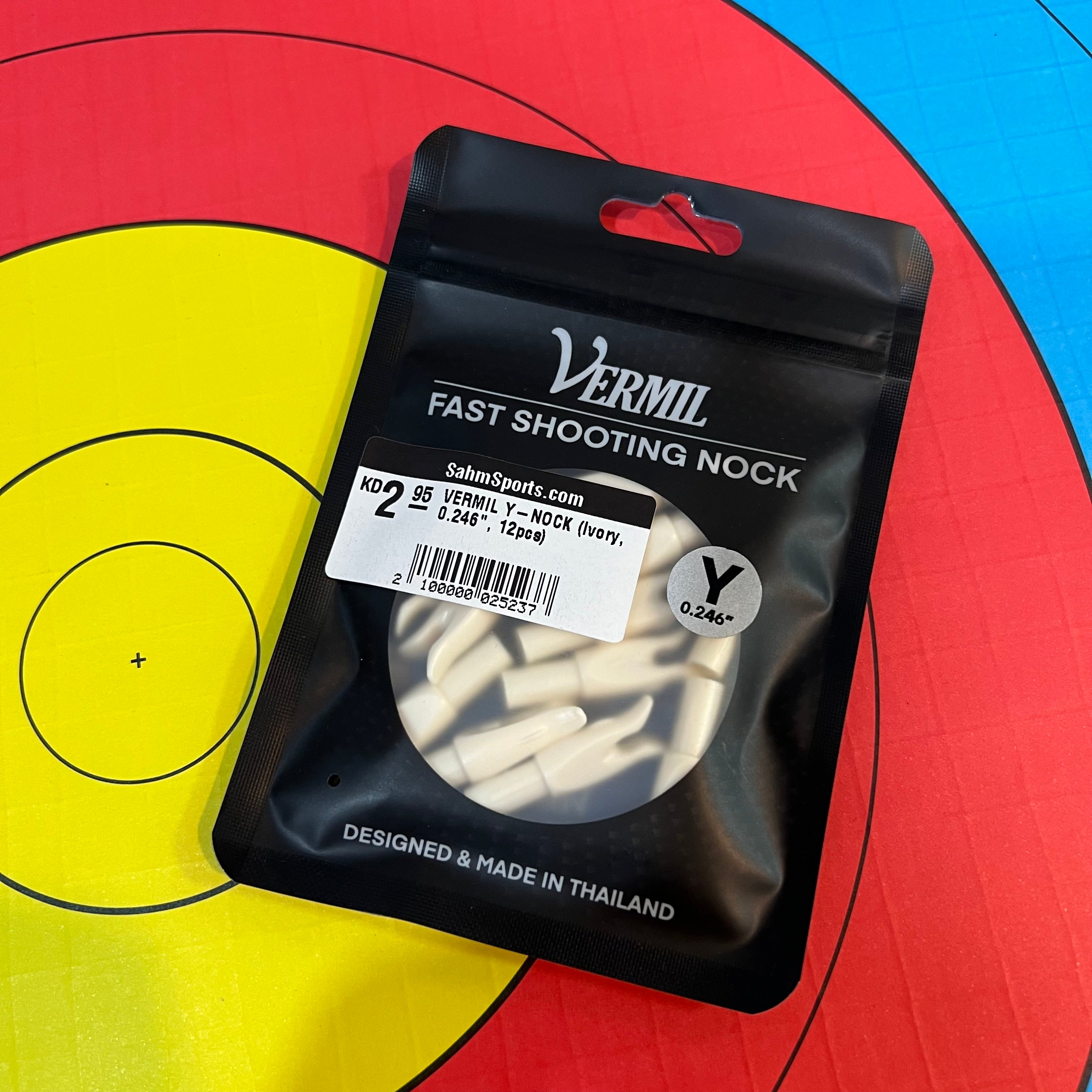 VERMIL Y-NOCK (Ivory, 0.246", 12pcs) – Sahm Sports